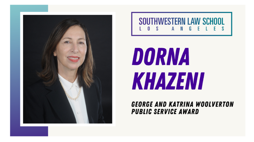 3L Dorna Khazeni Awarded the George and Katrina Woolverton Public ...