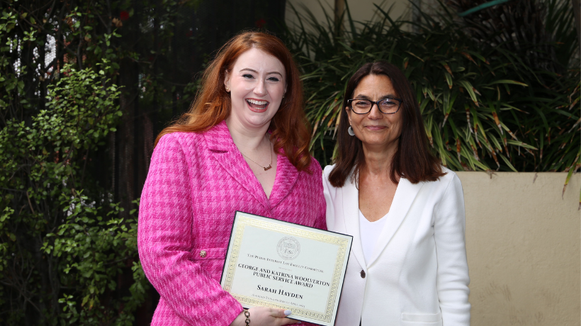 Sarah Hayden '25 Awarded the 2025 George and Katrina Woolverton Public ...